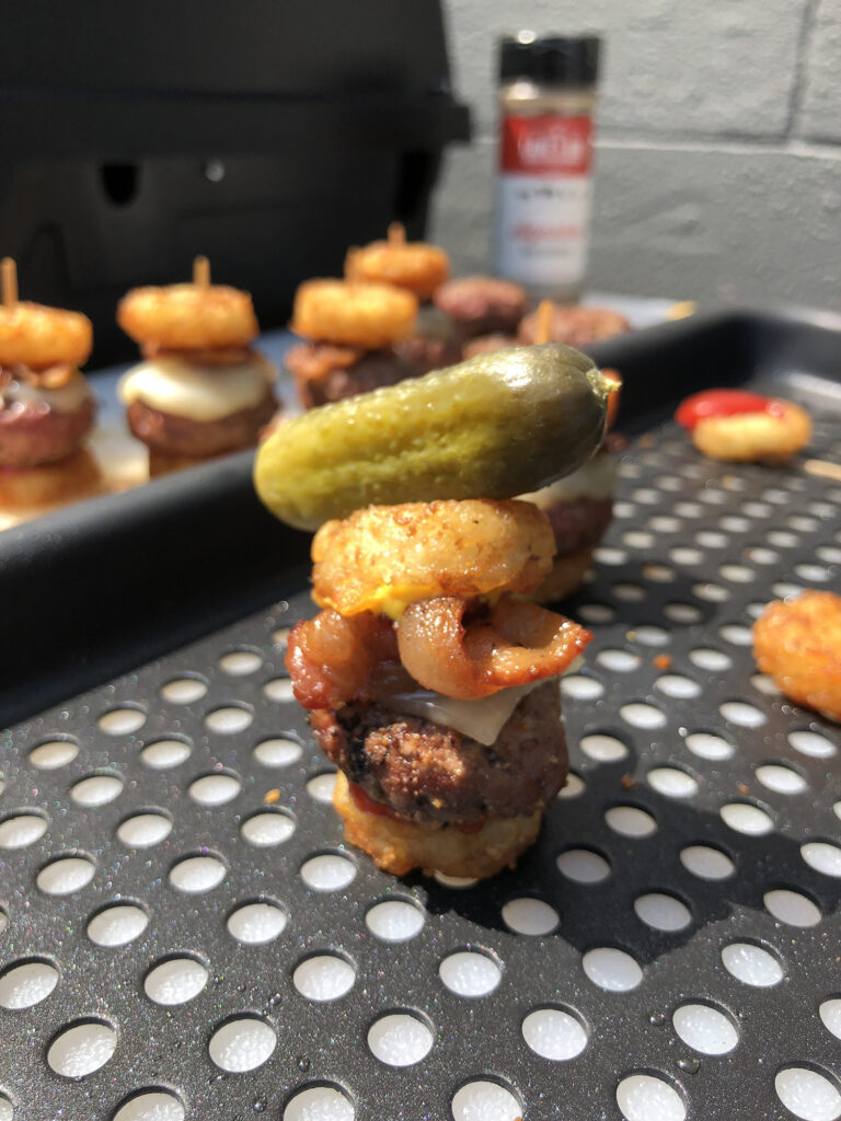 Tater Tot Mini Slider Bacon Burgers - Specialty Gas House