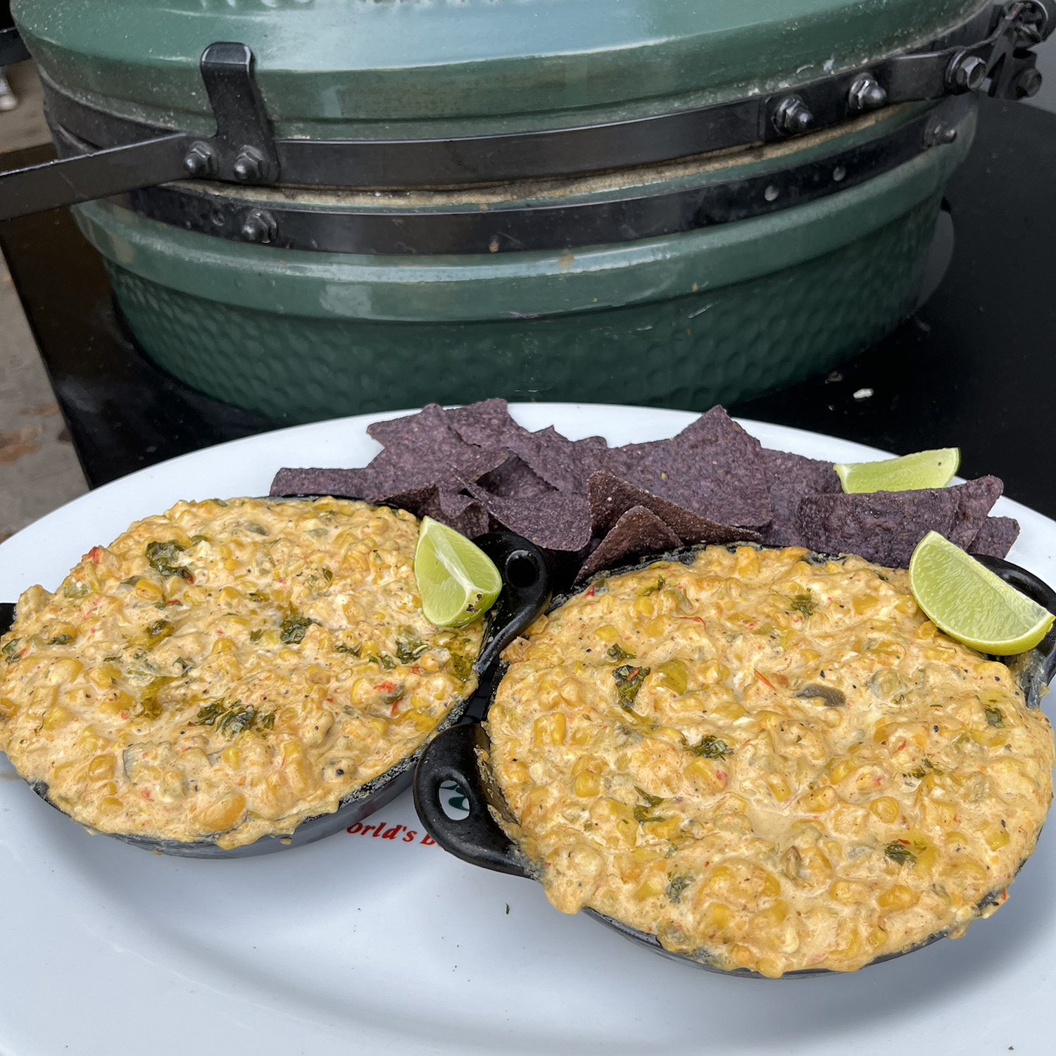 Easy Smoked Mexican Corn Dip Recipe Big Green Egg